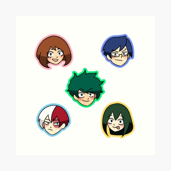 "BNHA Cute Dekusquad" Art Print by himkay | Redbubble