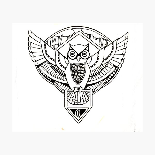 "Owl Emblem" Photographic Print for Sale by Pollysweet | Redbubble