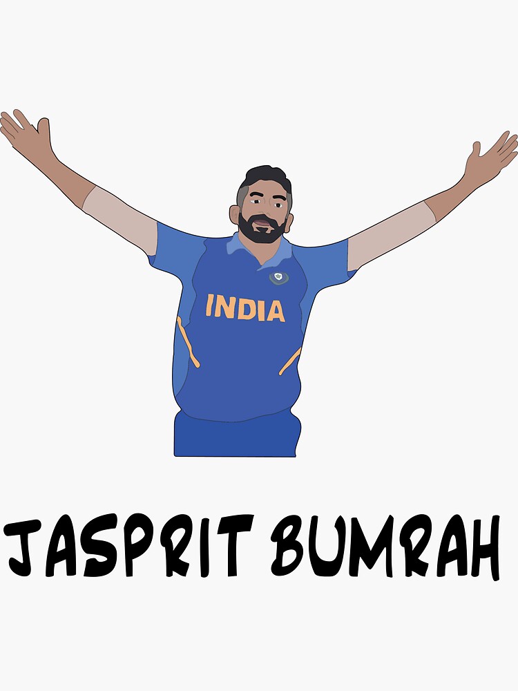 "JASPRIT BUMRAH INDIA CRICKET" Sticker for Sale by JMeld | Redbubble