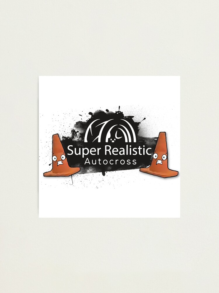 "Super Realistic Autocross Scared Cones Logo" Photographic Print for ...
