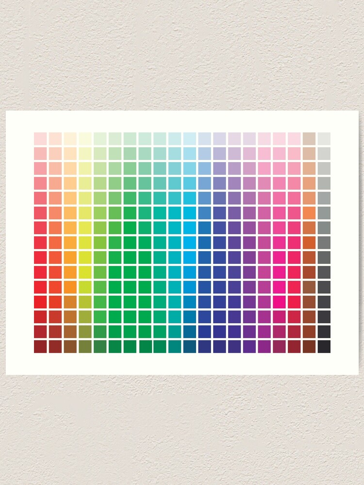 "graphic designer color chart" Art Print for Sale by emphatic | Redbubble