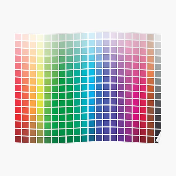 "graphic designer color chart" Poster for Sale by emphatic | Redbubble