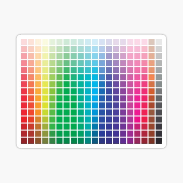 "graphic designer color chart" Sticker for Sale by emphatic | Redbubble