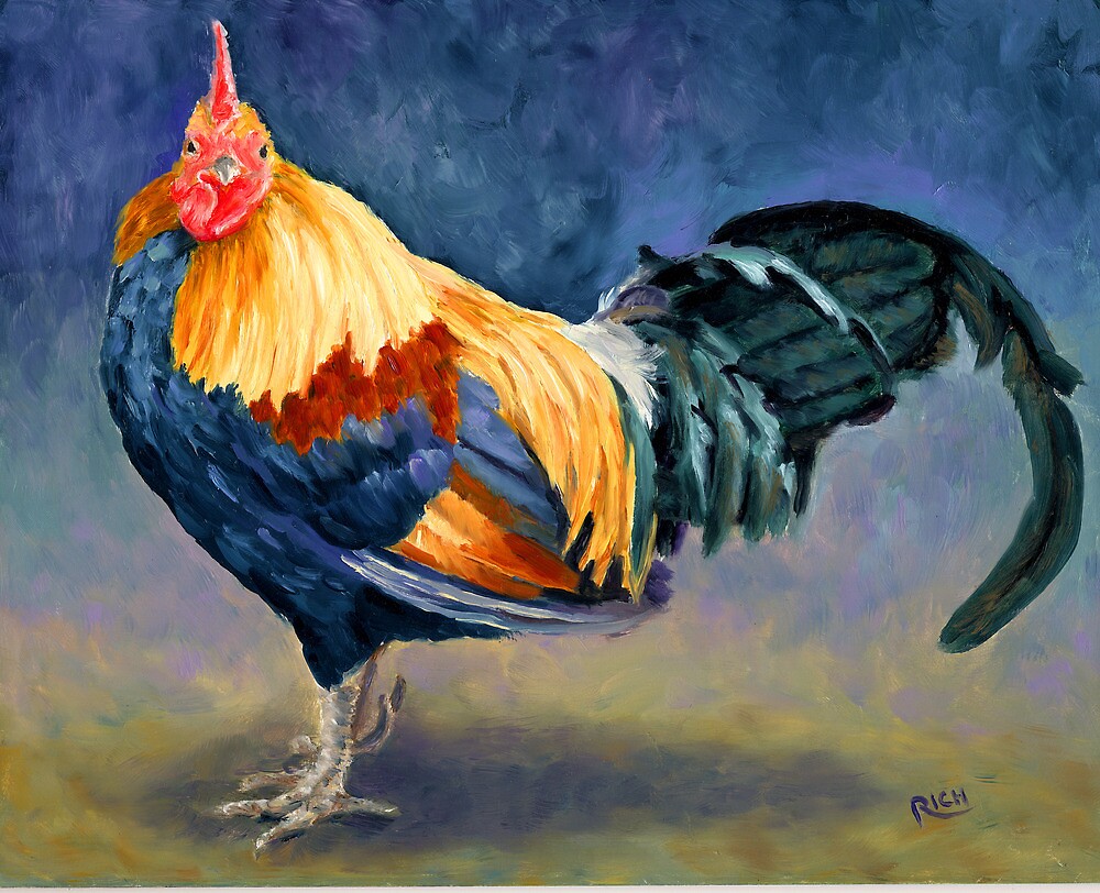 "Rooster, Monet, Chicken, Barnyard Animal" by Denise Rich | Redbubble