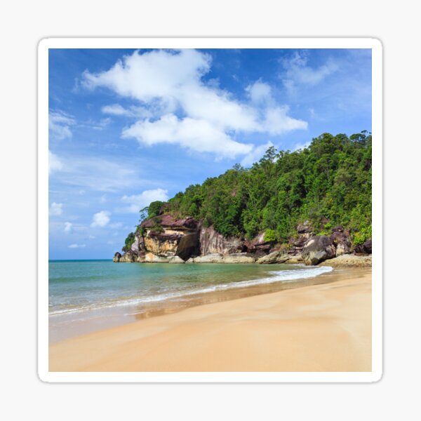 "Beach at Bako national park" Sticker for Sale by Juhku | Redbubble