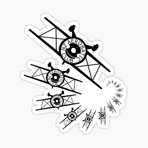 "Aerobatic Club Spiral Logo" Sticker for Sale by tworavens | Redbubble