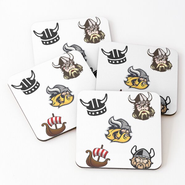 "Viking stickers" Coasters (Set of 4) for Sale by 32BlackRoses | Redbubble