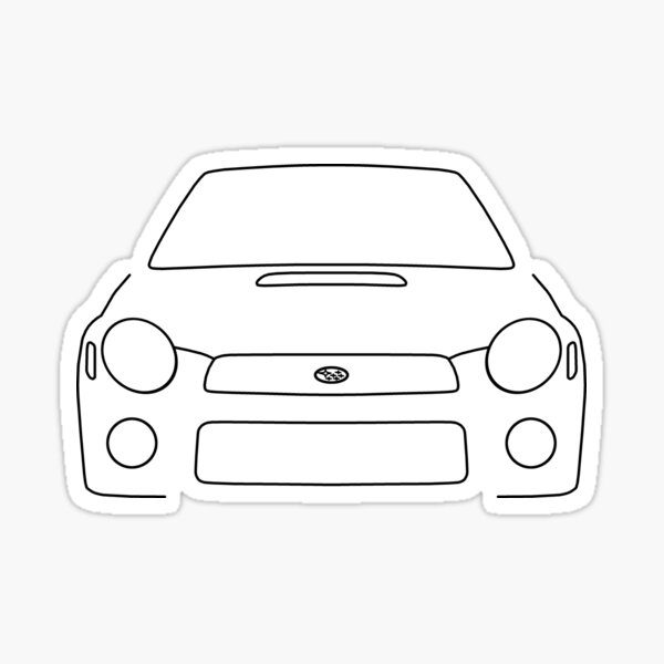 "Subaru Impreza WRX outline graphic (black)" Sticker by soitwouldseem ...