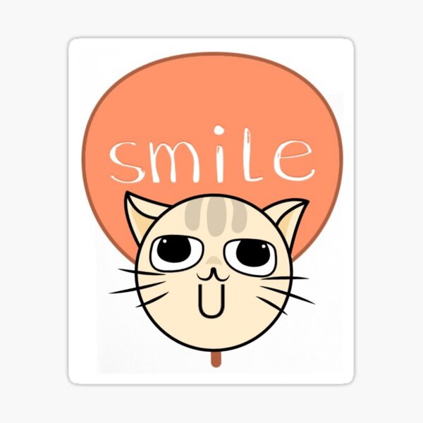 "funny Cat smile (Design 147)" Sticker for Sale by hutofdesigns | Redbubble
