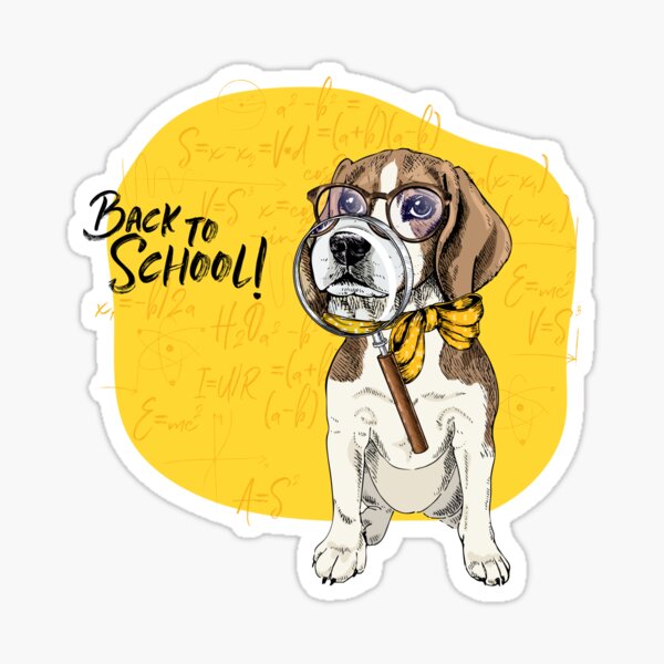 "Cute Beagle Back To School Teacher Dog Bread" Sticker for Sale by ...