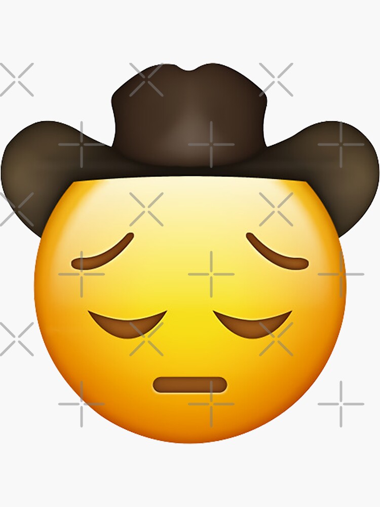 "Sad Cowboy Yeehaw Meme " Sticker by fandemonium | Redbubble