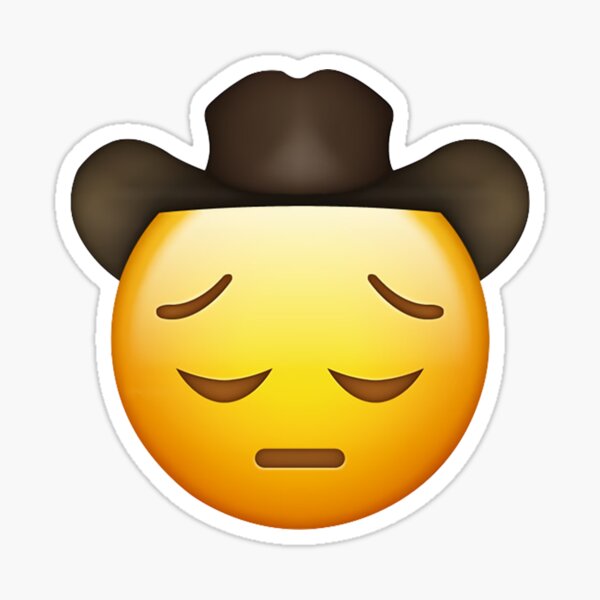 "Sad Cowboy Yeehaw Meme " Sticker by fandemonium | Redbubble