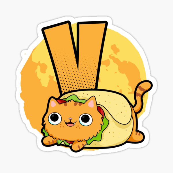 "Monogram V Purrito" Sticker by kidsmonogram2 | Redbubble