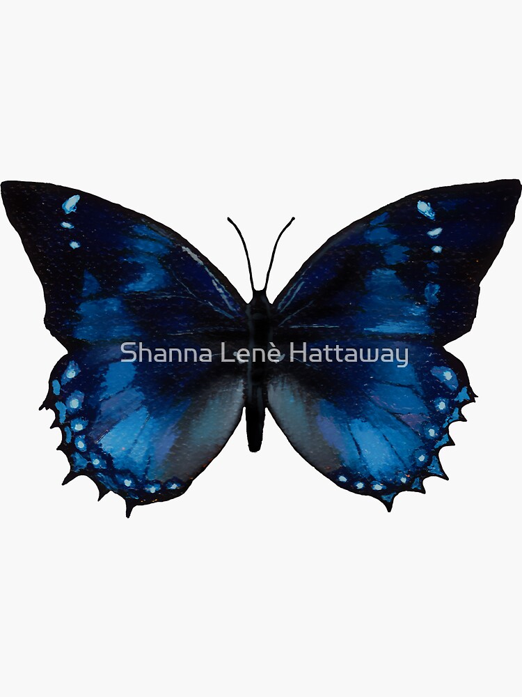 "Blue Monarch Butterfly" Sticker by shannalene | Redbubble