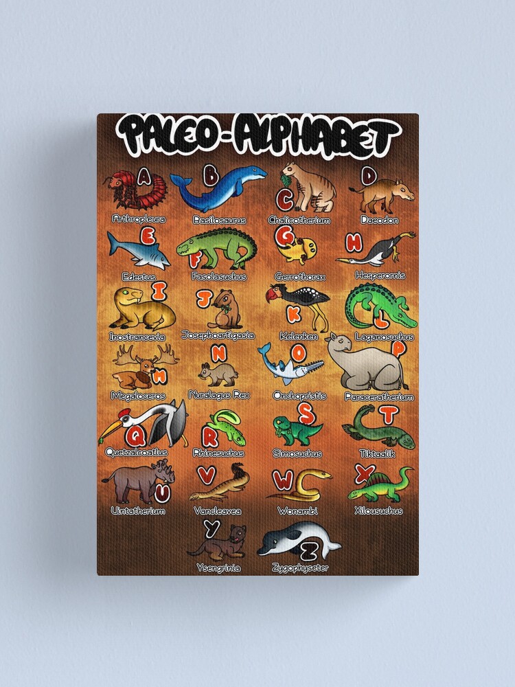 "The Prehistoric Alphabet" Canvas Print for Sale by Galionne | Redbubble