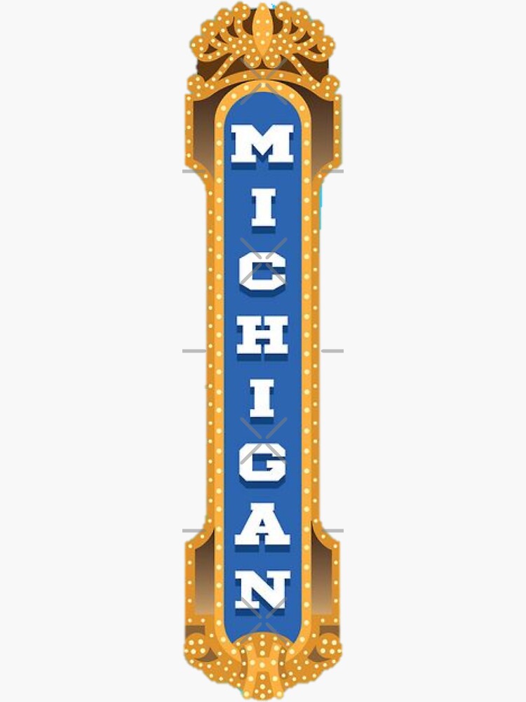 "Michigan Theater Sign" Sticker for Sale by drewsandler | Redbubble