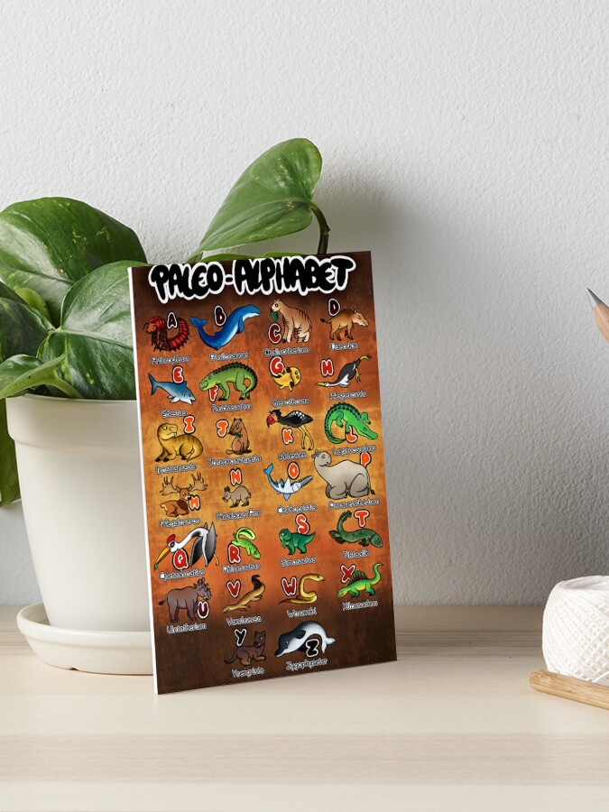 "The Prehistoric Alphabet" Art Board Print for Sale by Galionne | Redbubble
