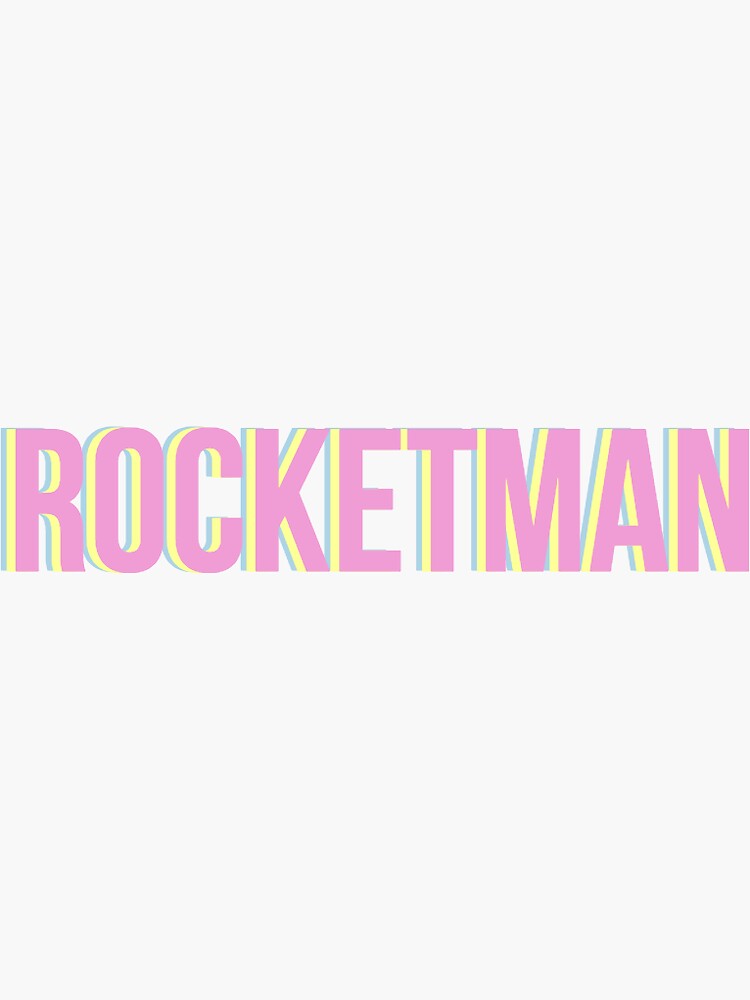 "rocketman pastel" Sticker for Sale by jenlamb | Redbubble