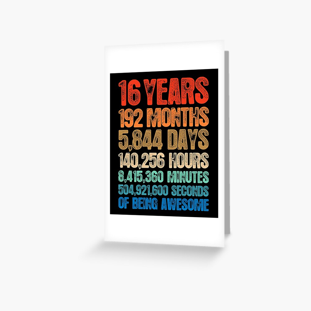  16 Years Old 16th Birthday Retro Vintage 2003 Birthday Gift Greeting
