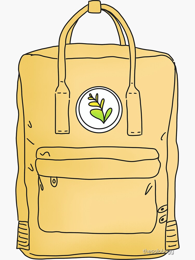 "Kanken plant backpack yellow" Sticker for Sale by thesoloboyy | Redbubble