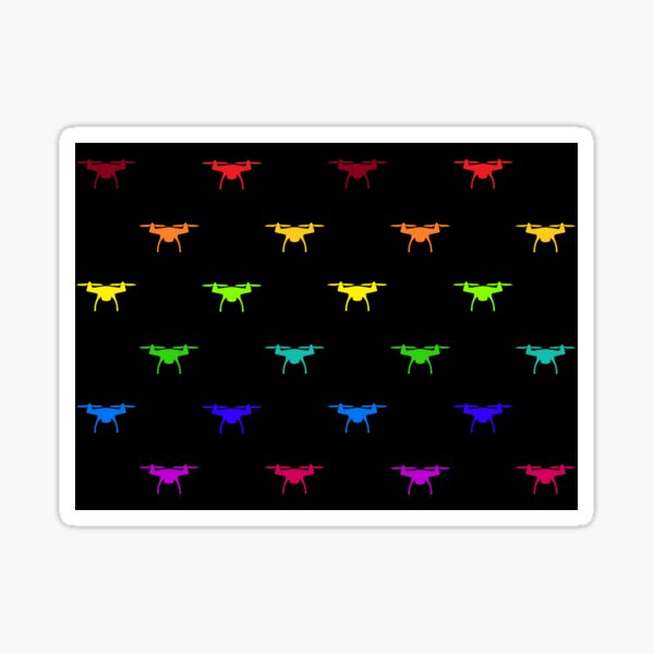 "Rainbow Drones" Sticker for Sale by MayDrones | Redbubble