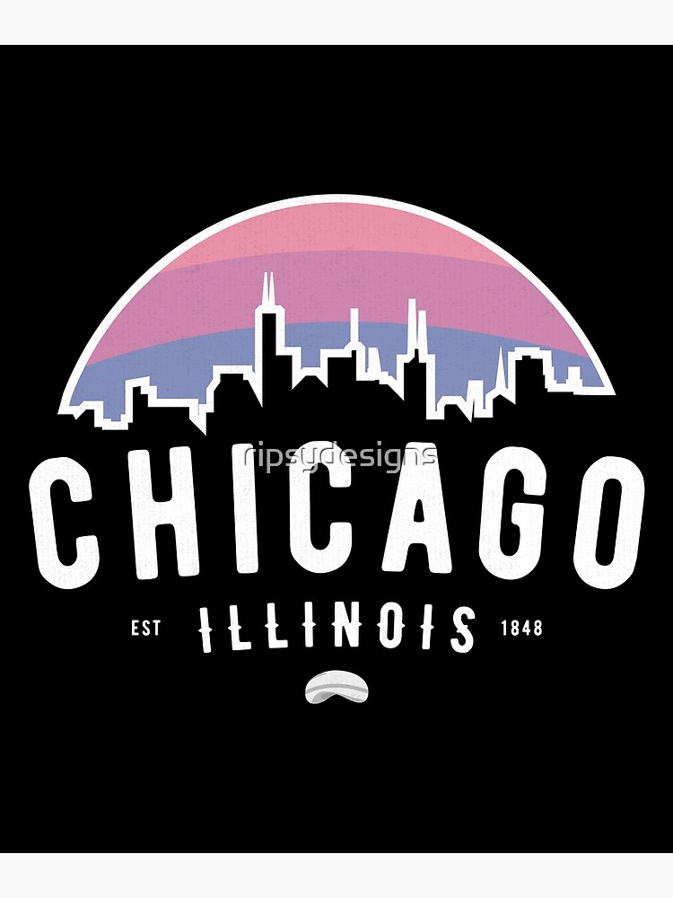 "Chicago Illinois Skyline Classic Retro Vintage Throwback" Poster for ...