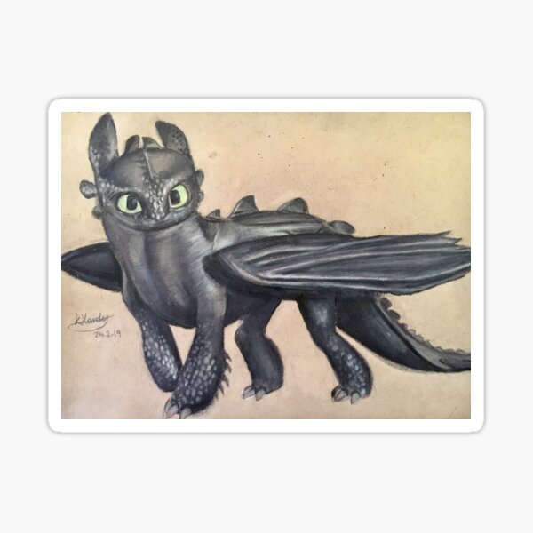 "Toothless" Sticker by Kayart4life | Redbubble