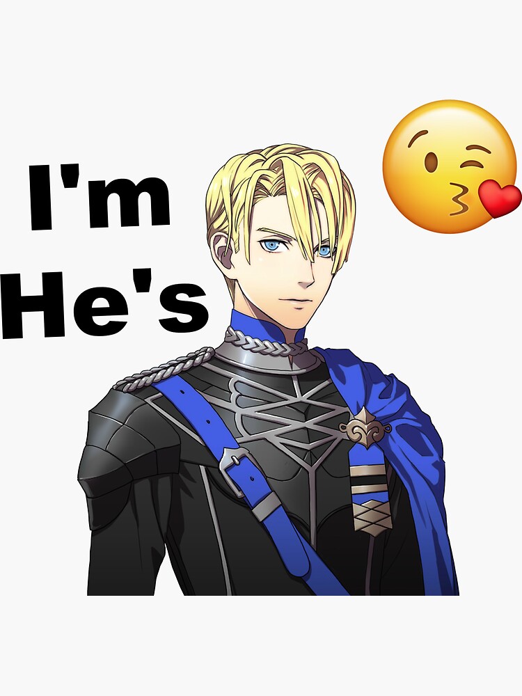 "I'm He's Dimitri" Sticker for Sale by nowagami | Redbubble