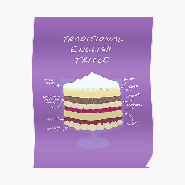 "Traditional English Trifle" Poster for Sale by alfrescotree | Redbubble