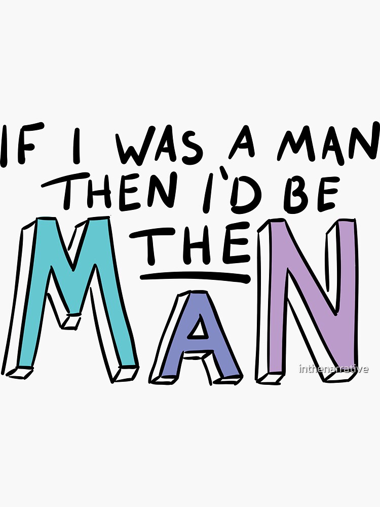 "the man" Sticker for Sale by inthenarrative | Redbubble