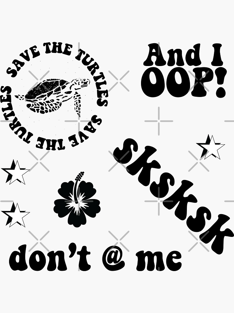 "Black VSCO Girl Meme Sticker Pack" Sticker by The-Goods | Redbubble