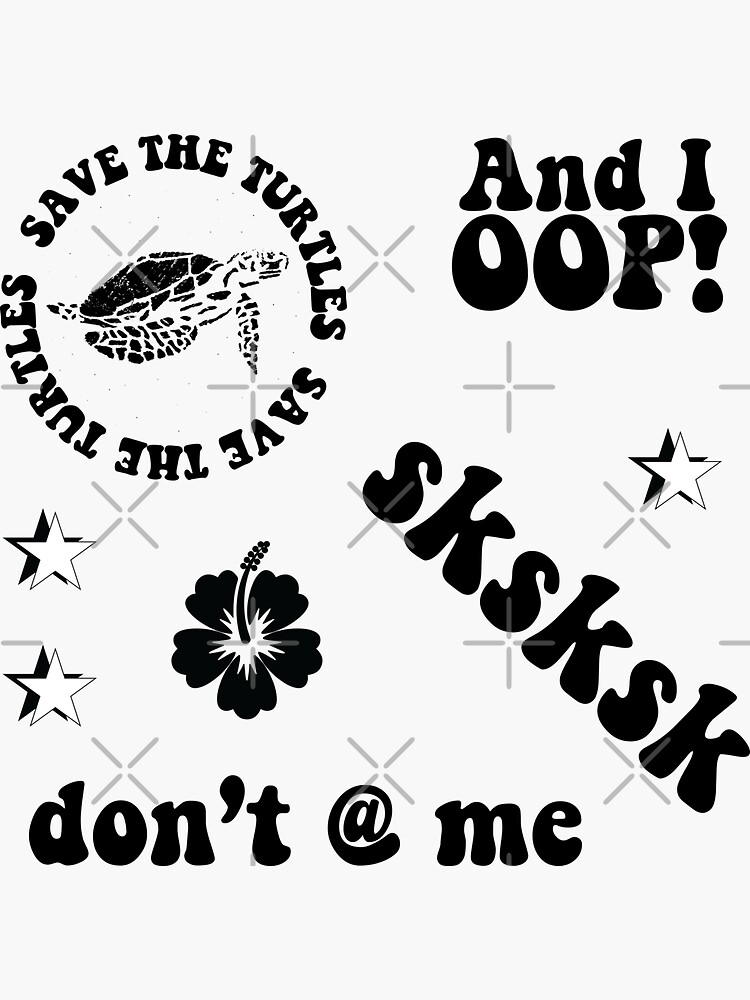 "Black VSCO Meme Sticker Pack" Sticker by The-Goods | Redbubble