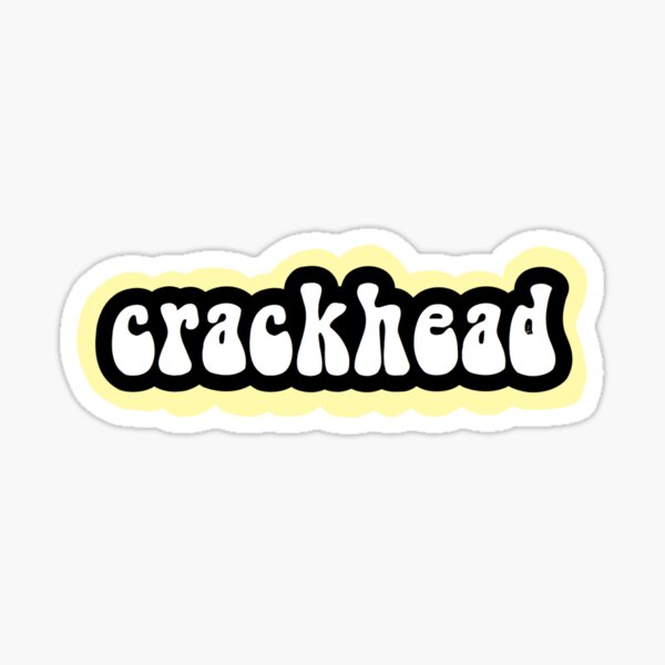 "Yellow Crackhead" Sticker for Sale by stickerwords101 | Redbubble