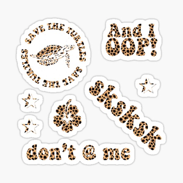 "Cheetah Animal Print VSCO girl Meme Sticker Pack" Sticker for Sale by ...