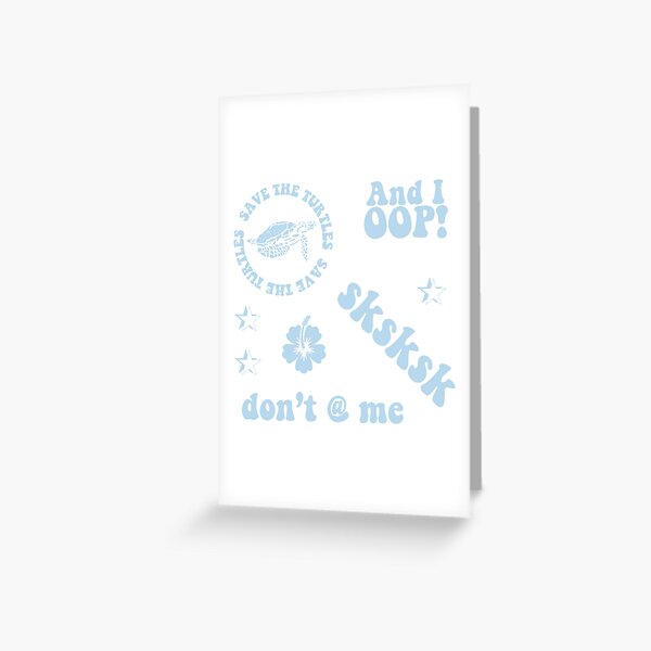 "Light Blue VSCO girl Meme Sticker Pack" Greeting Card for Sale by The ...