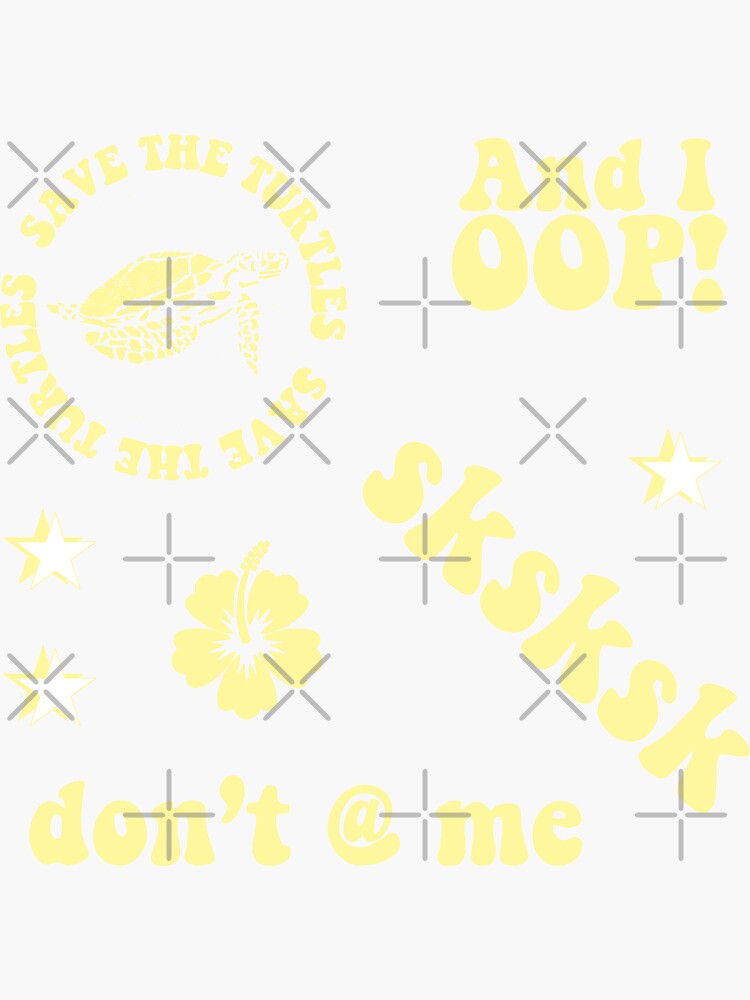 "Light Yellow VSCO girl Meme Sticker Pack" Sticker for Sale by The ...