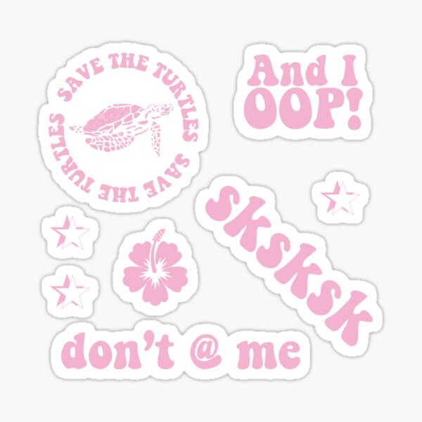 "Pink VSCO girl Meme Sticker Pack" Sticker by The-Goods | Redbubble