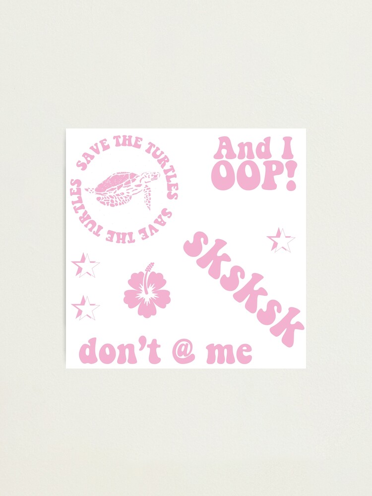 "Pink VSCO girl Meme Sticker Pack" Photographic Print by The-Goods ...