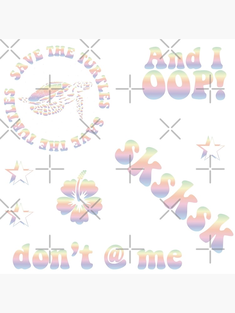 "Pastel Rainbow VSCO girl Meme Sticker Pack" Art Print for Sale by The ...