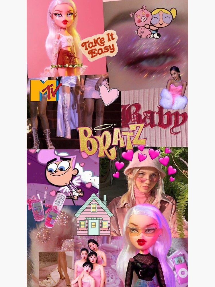 "y2k Bratz collage iPhone case" Sticker by cinlali | Redbubble