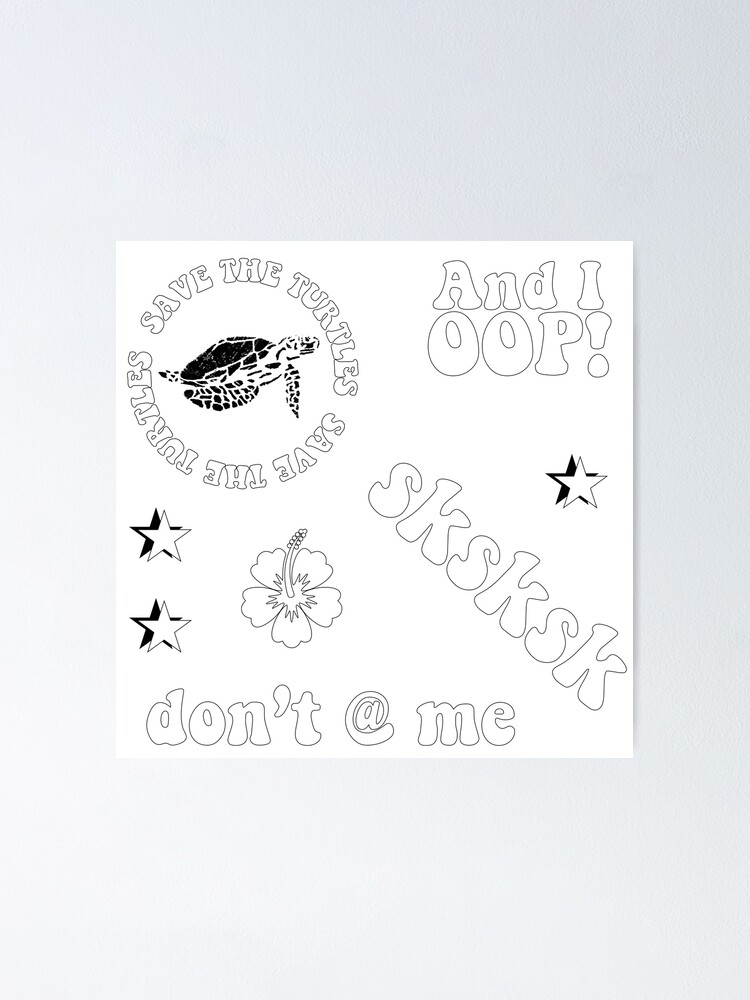 "White VSCO girl Meme Sticker Pack" Poster by The-Goods | Redbubble