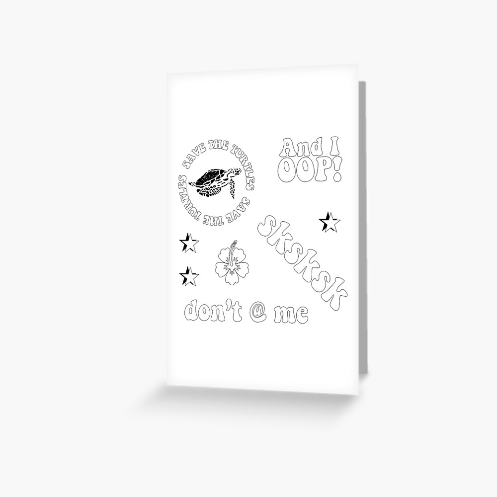 "White VSCO girl Meme Sticker Pack" Greeting Card by The-Goods | Redbubble