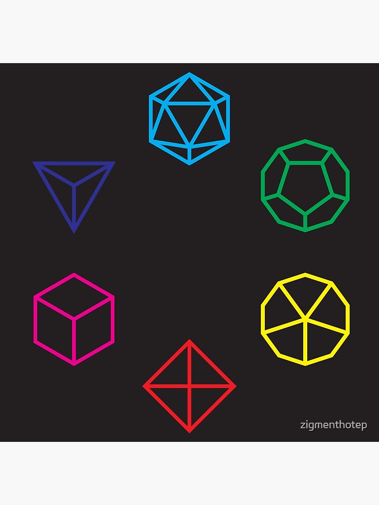 "CMYK Rainbow Dice Geometry" Art Print for Sale by zigmenthotep | Redbubble