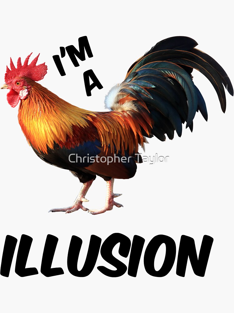 "I'm a rooster illusion Shirt" Sticker for Sale by ctaylorscs | Redbubble