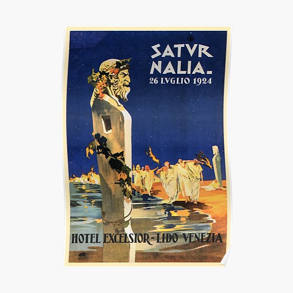 "Roman SATUR NALIA Hotel Excelsior Venice Vintage Italy Travel" Poster ...