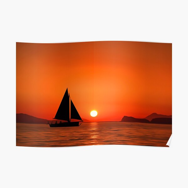 "We Set Sail At Dawn | Oil Painting" Poster by ctaylorscs | Redbubble