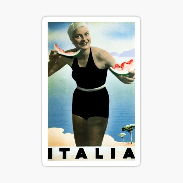 "ITALIA Holidays Beach Seaside Art Deco Retro Vintage Italy Travel ...