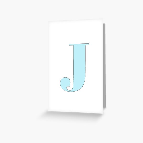 Tarjetas de felicitación «La letra J (azul pastel)» de drawingbystephx ...
