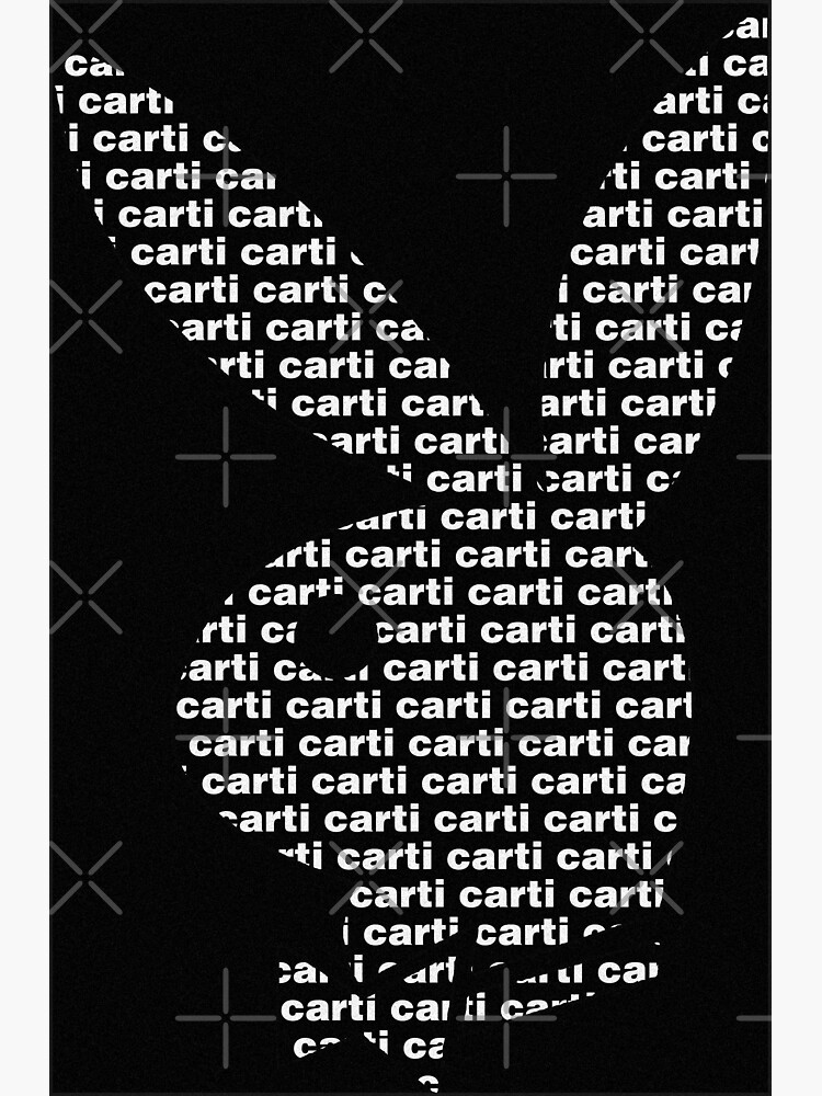 "Carti Head (White/Black Background)" Sticker for Sale by MindGvmes ...