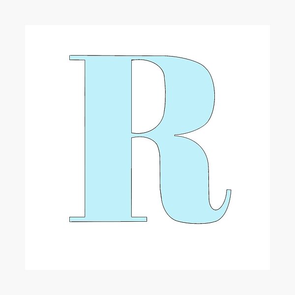 Lámina fotográfica «La letra R (azul pastel)» de drawingbystephx ...